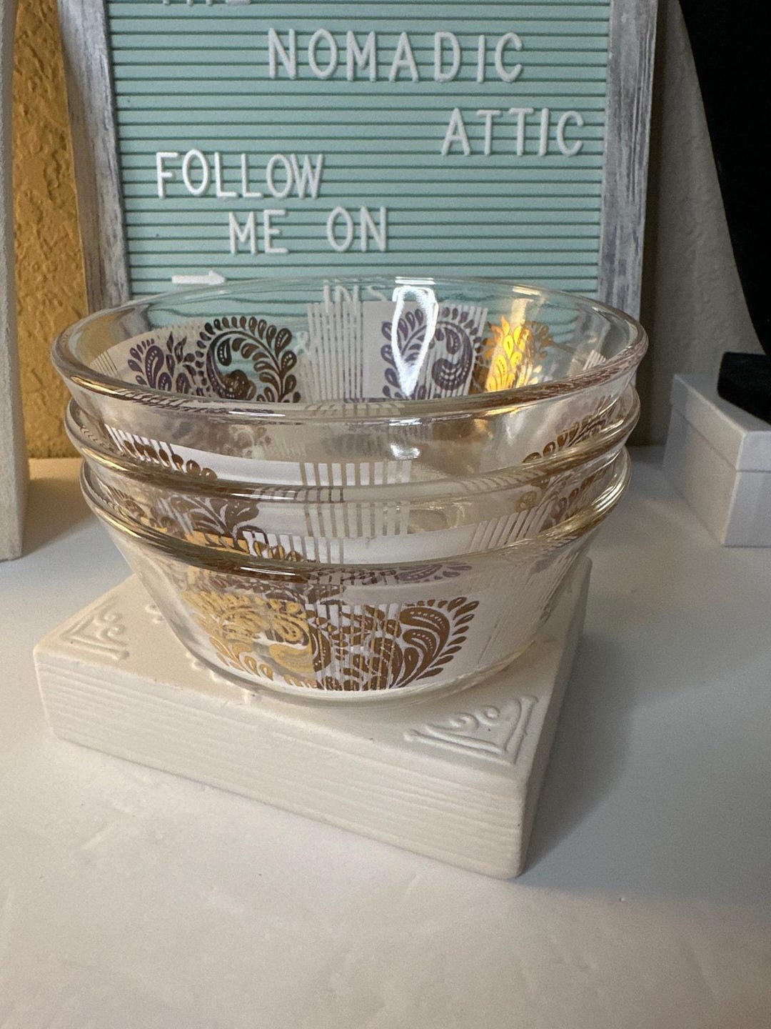 Vintage Hollywood Regency Salad Bowls - Etsy