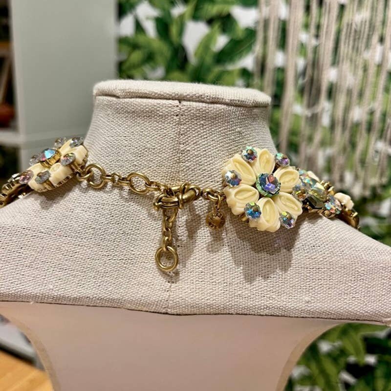 Vintage J. Crew Floral Statement Necklace - Etsy