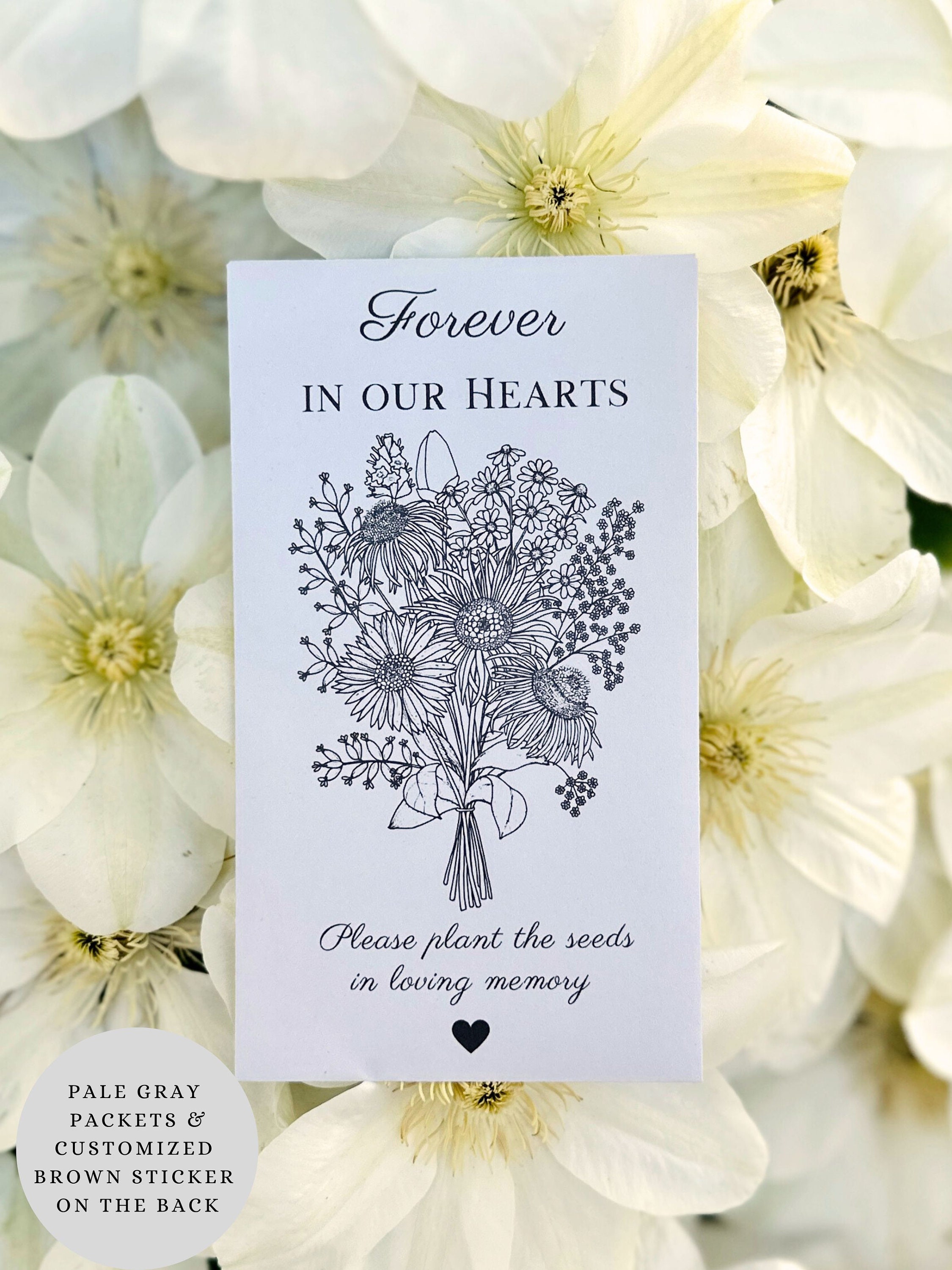 Wildflower Memorial Seed Packets: Custom Funeral Favors - Etsy