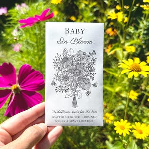 Baby in Bloom Wildflower Seed Packet Favors: Gender Neutral Baby Shower ...