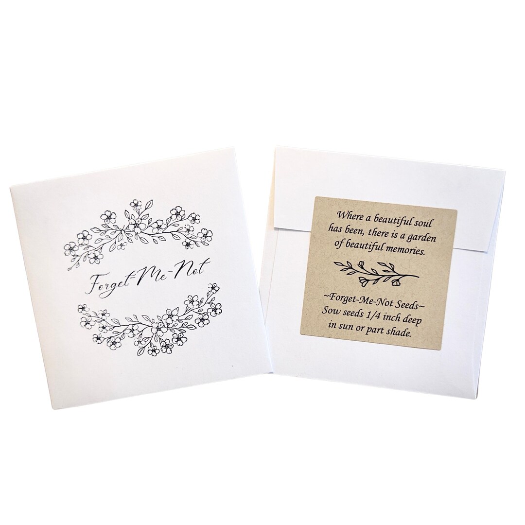 Memorial Seed Packets Funeral Favors Celebration of Life, Sympathy ...