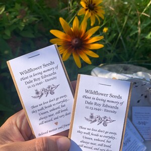 Memorial Seed Packets Brown Vellum Seed Packets Funeral - Etsy