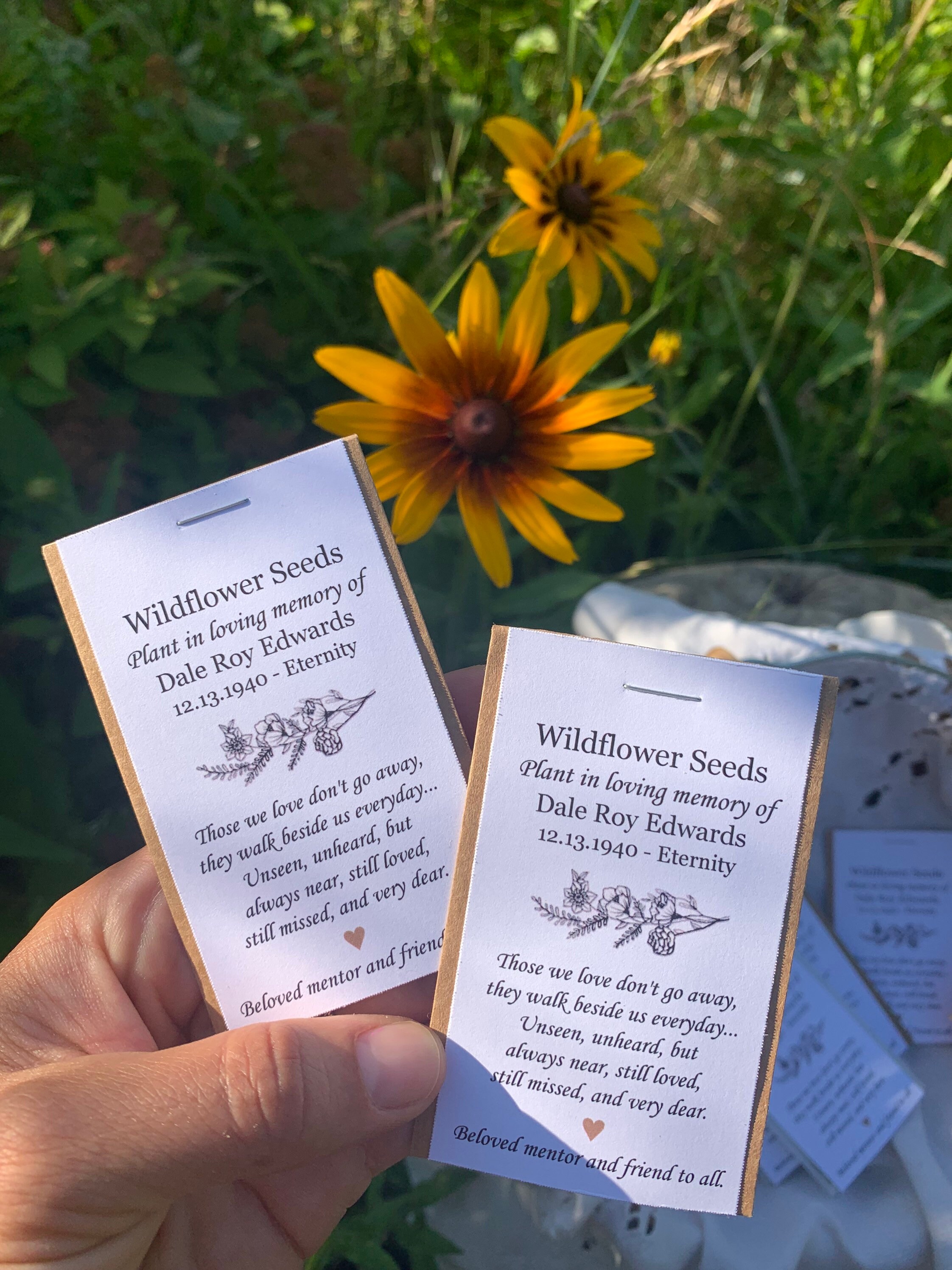 Memorial Seed Packets Brown Vellum Seed Packets Funeral - Etsy