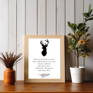 Deer Hunter Memorial Poem | Celebration of Life Printable (digital ...