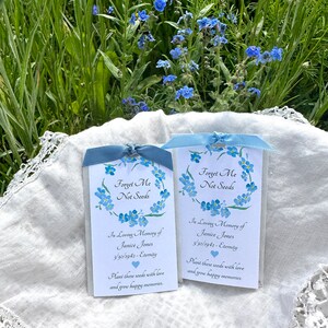 Forget-me-not Seed Packets/ Memorial Seed Packets/ Funeral Favors ...