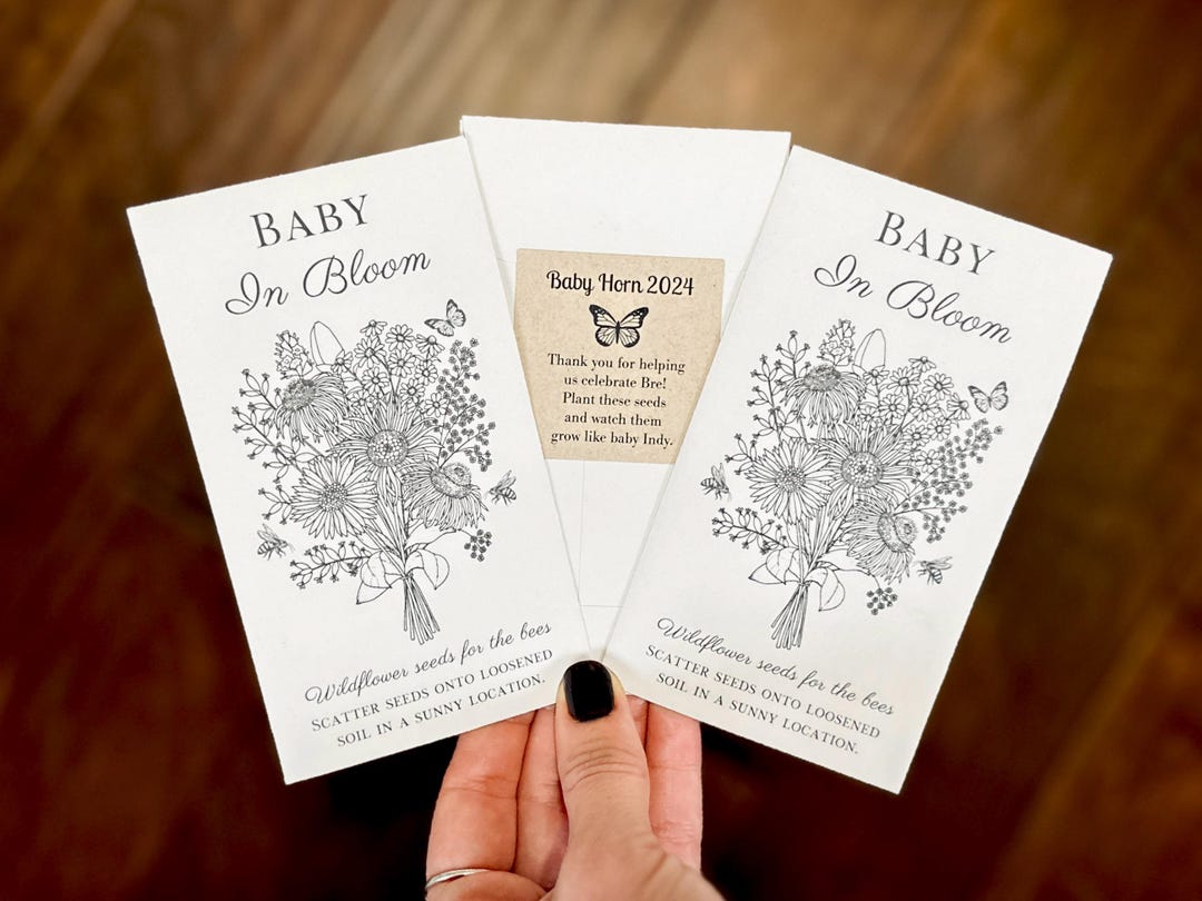 Baby in Bloom Wildflower Seed Packet WITH SEEDS Favors Baby in Bloom ...