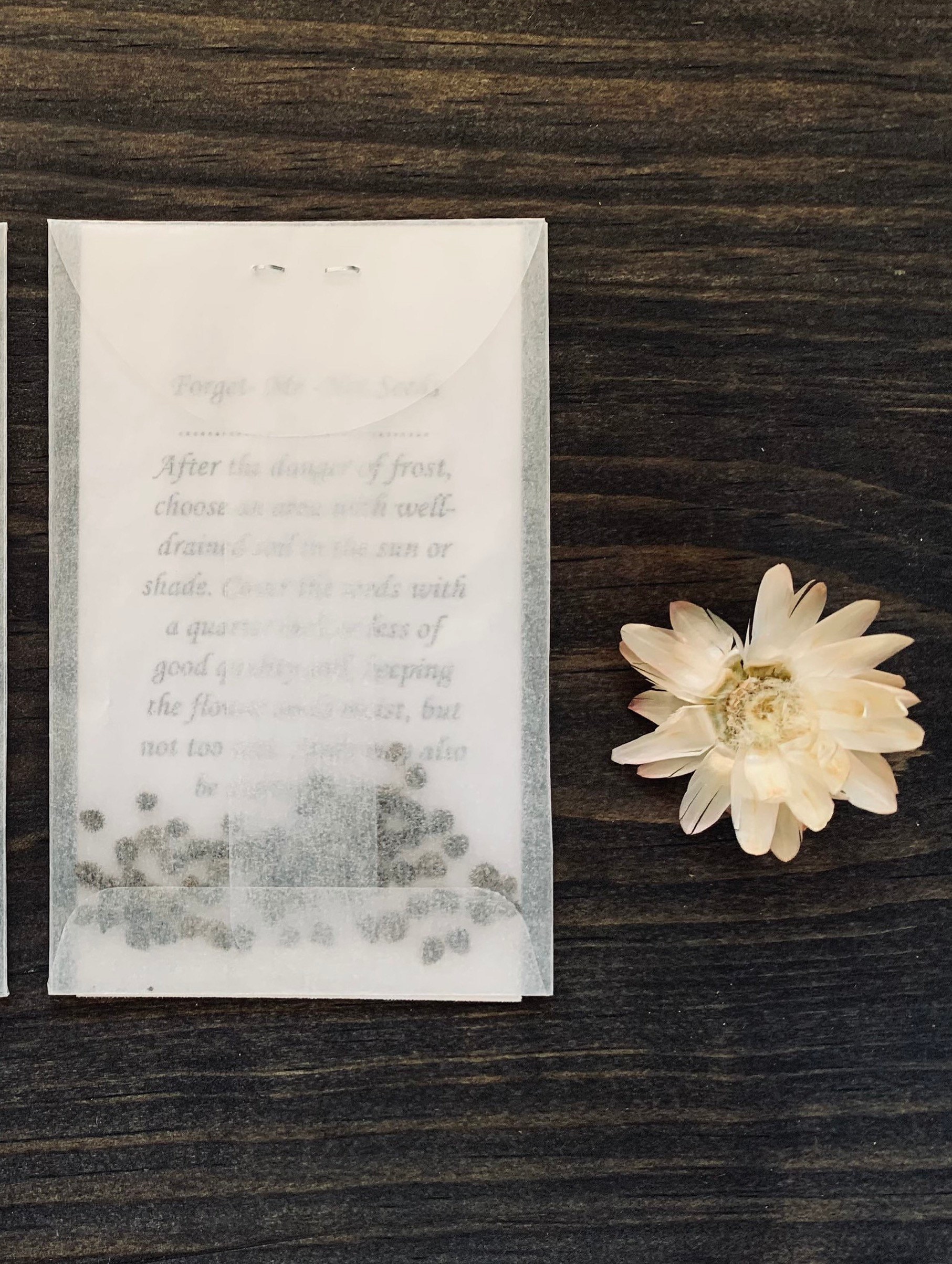 Memorial Seed Packets Brown Vellum Seed Packets Funeral - Etsy