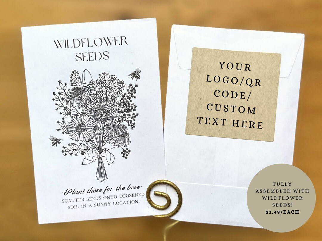 Custom Wildflower Seed Packets: Business Marketing, Realtor Gifts - Etsy
