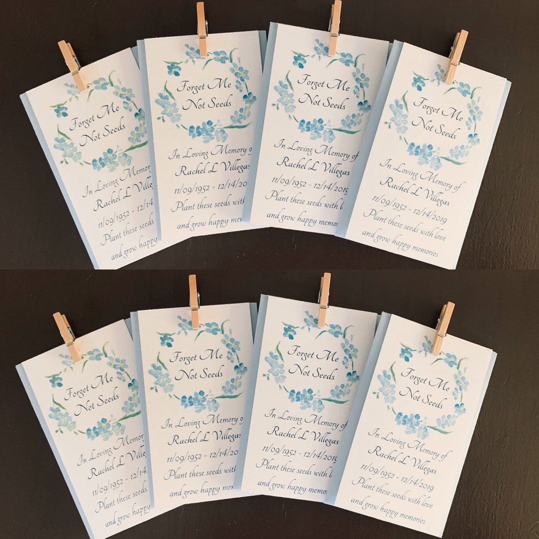 Forget Me Not Seed Packet Favors: Memorial Celebration of Life - Etsy