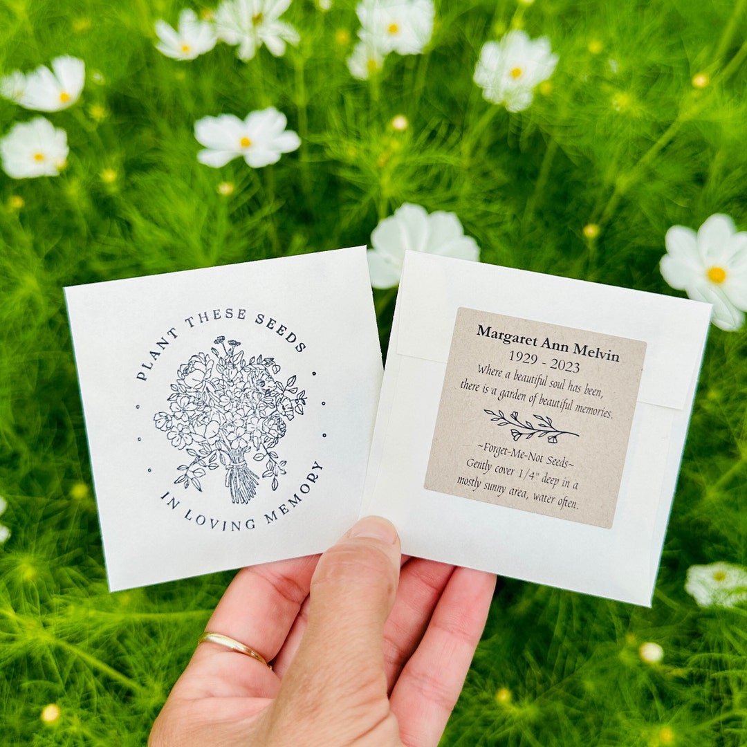 Forget-me-not Memorial Seed Packets: Celebration of Life Favors - Etsy