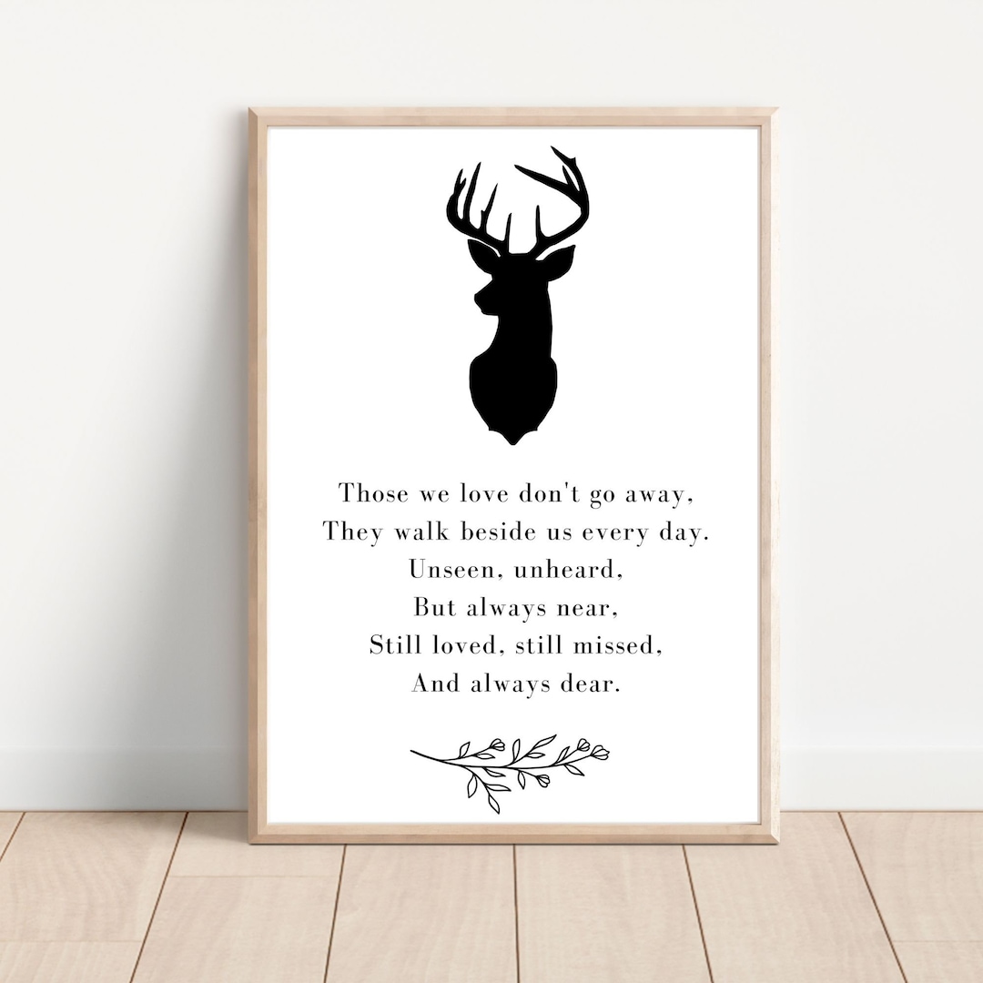 Deer Hunter Memorial Poem//buck Celebration of Life//digital Download ...