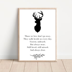 Deer Hunter Memorial Poem | Celebration of Life Printable (digital ...
