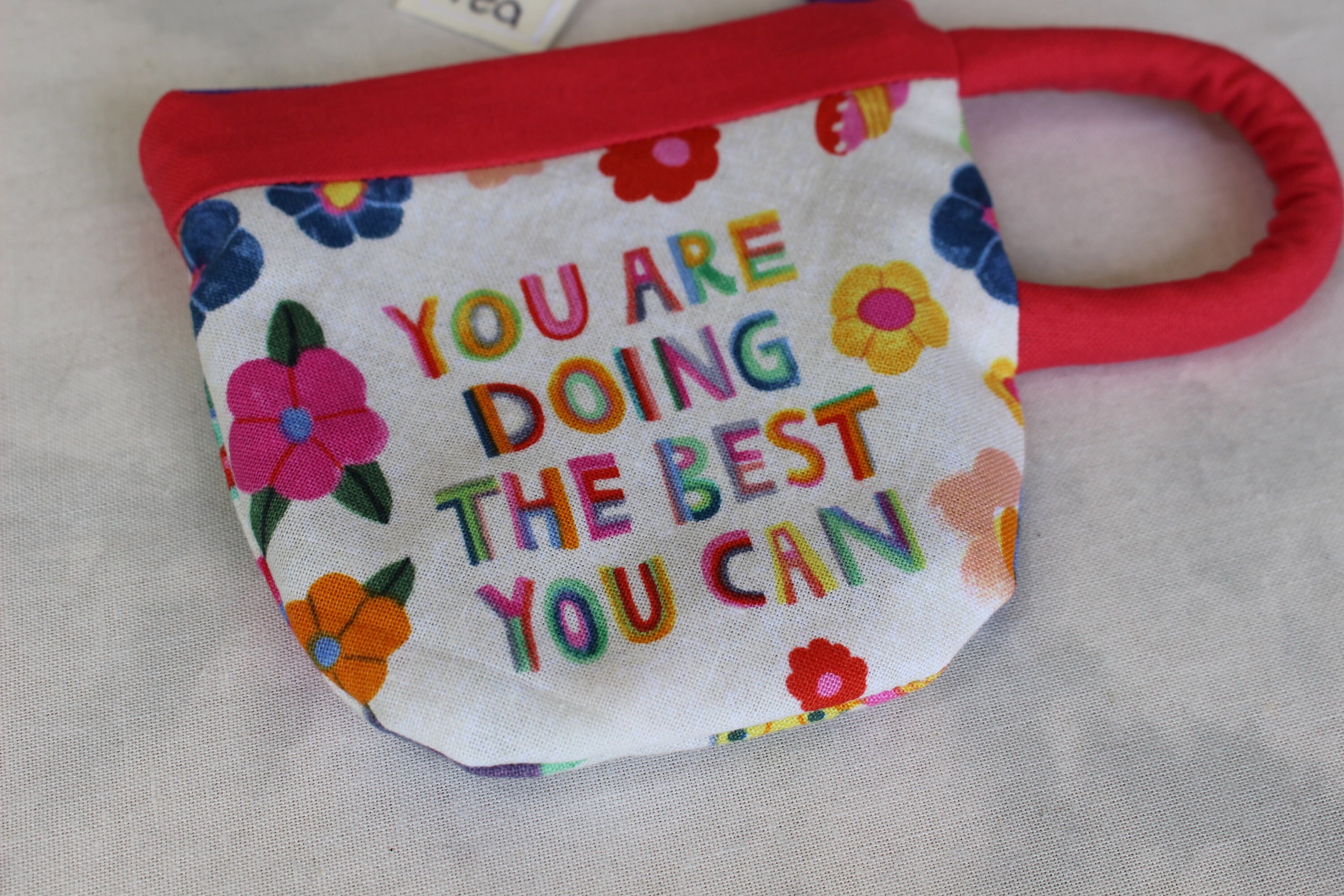 Teacup Pouch Motivational Sayings, Handmade Zipper Bag, Small Pouch ...