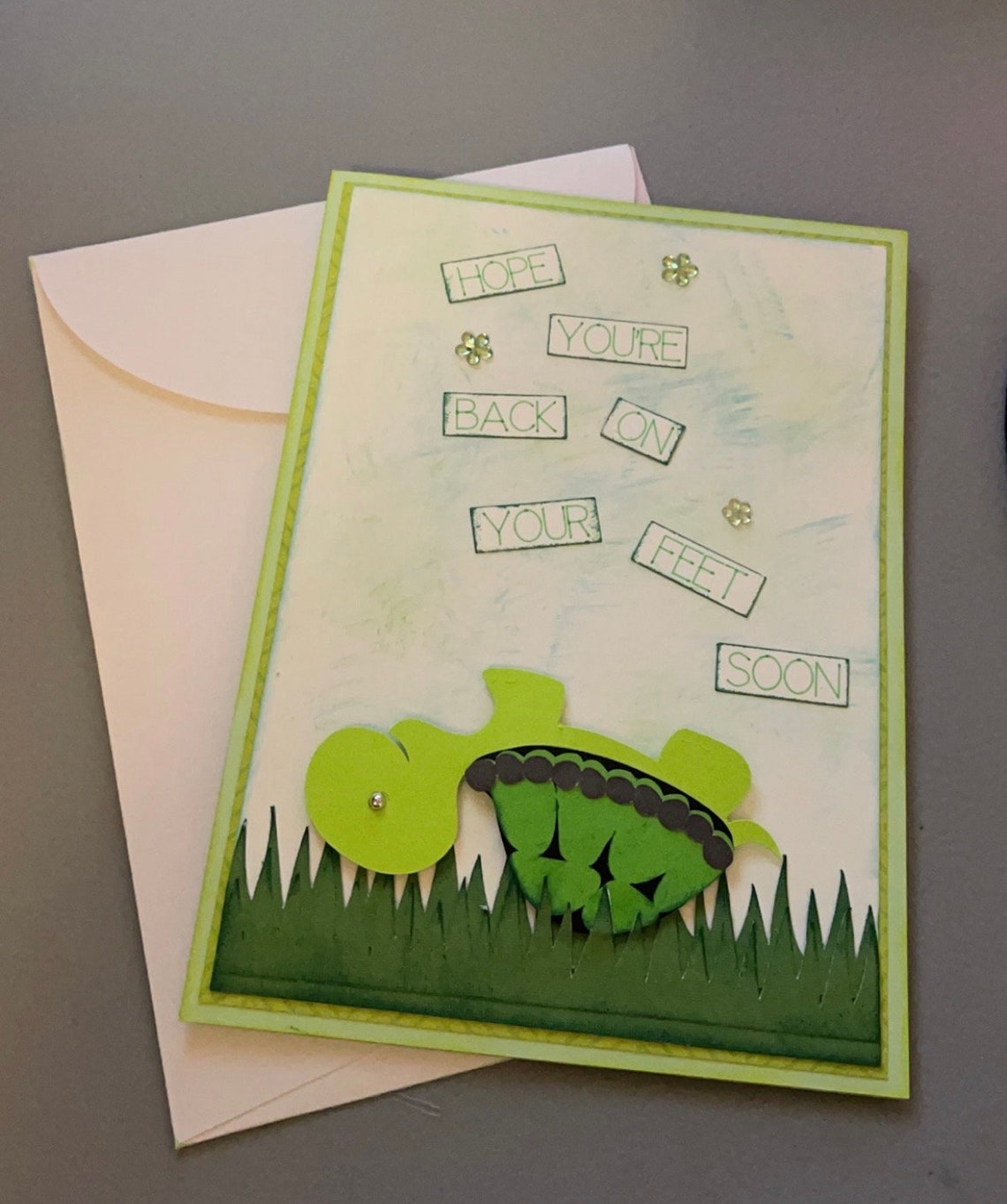 Turtle- Get Well Soon Card - Etsy