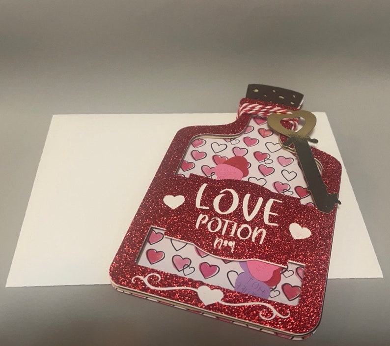 Love Potion - Valentine’s Day Shaker Card - Etsy