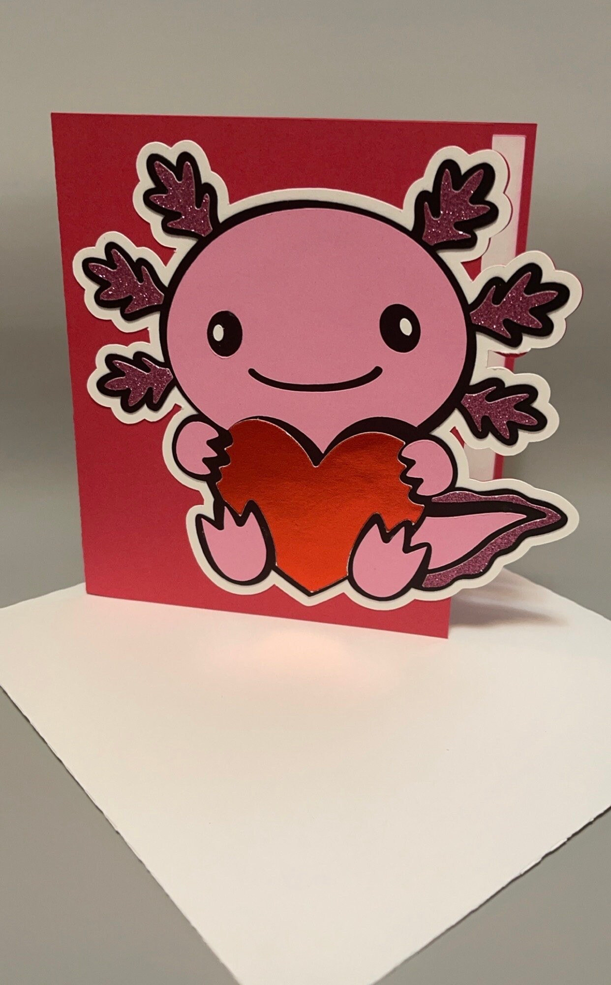Axolotl- Valentine’s Day Card - Etsy