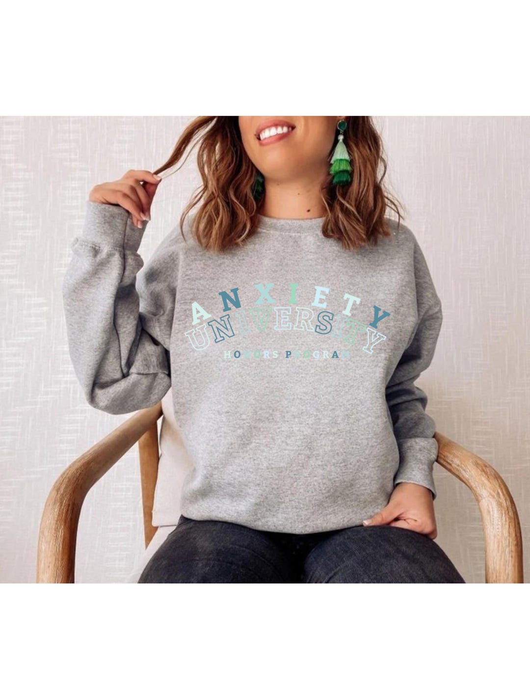 Anxiety University Honors Program Gildan Sweatshirt, Mental Health ...