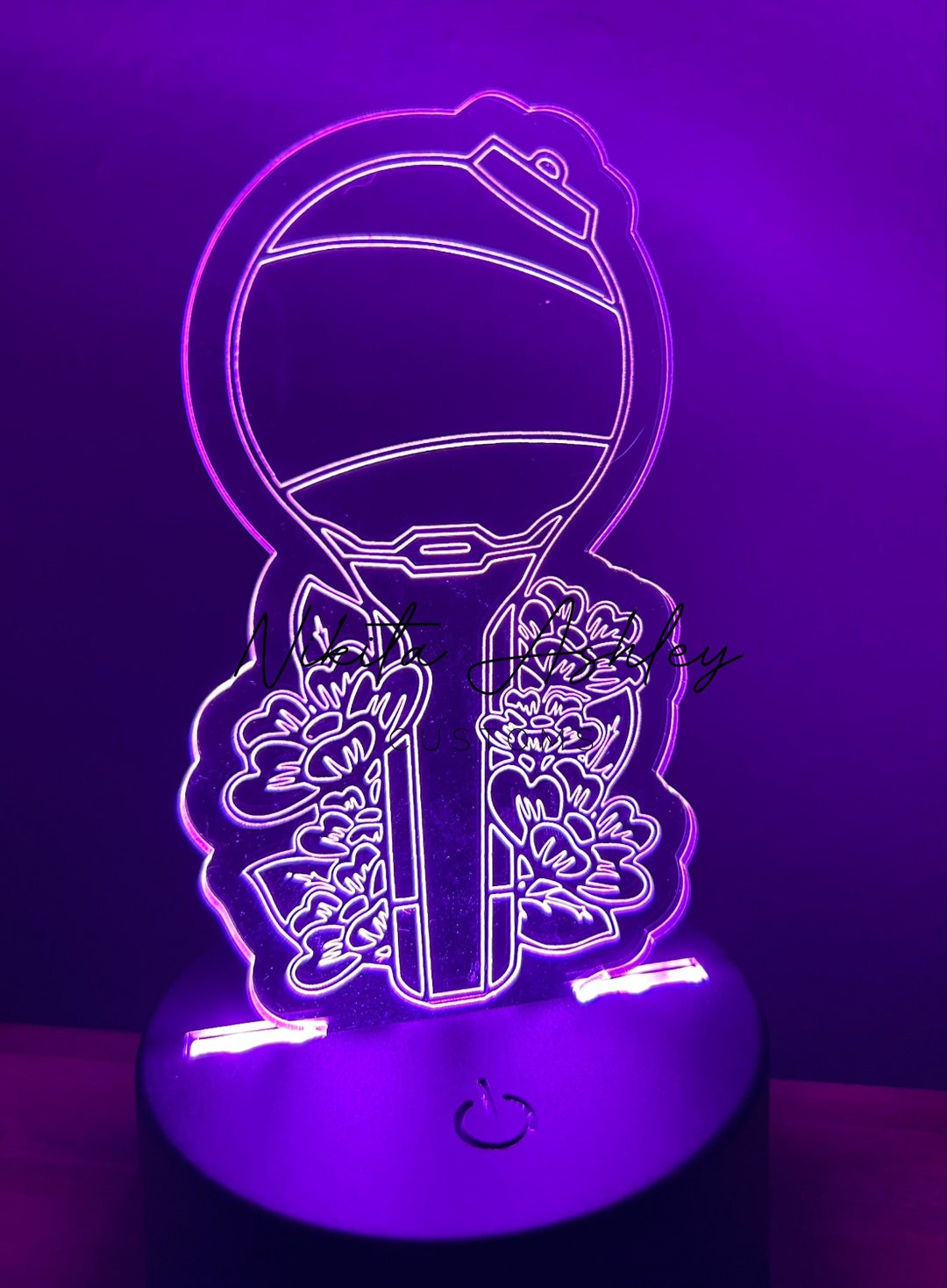 BTS ARMY Light Stick Desk Lamp, Kpop Fanmade Merch - Etsy