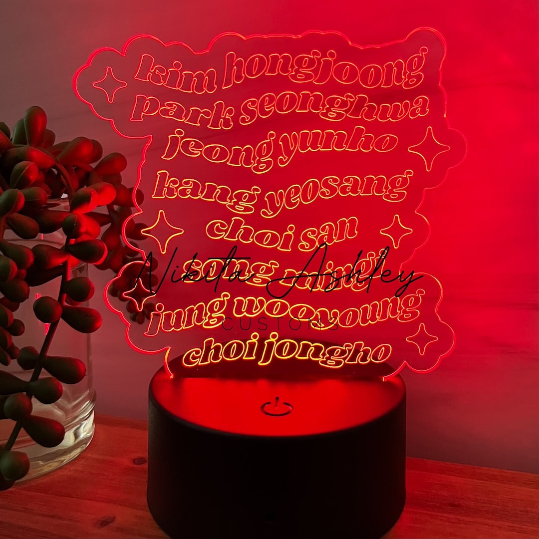 Ateez Name Desk Lamp, Kpop Merch - Etsy
