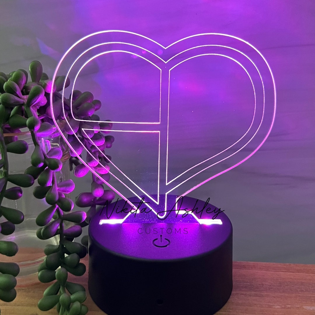 Blackpink Heart RGB Desk Lamp, Kpop Merch - Etsy