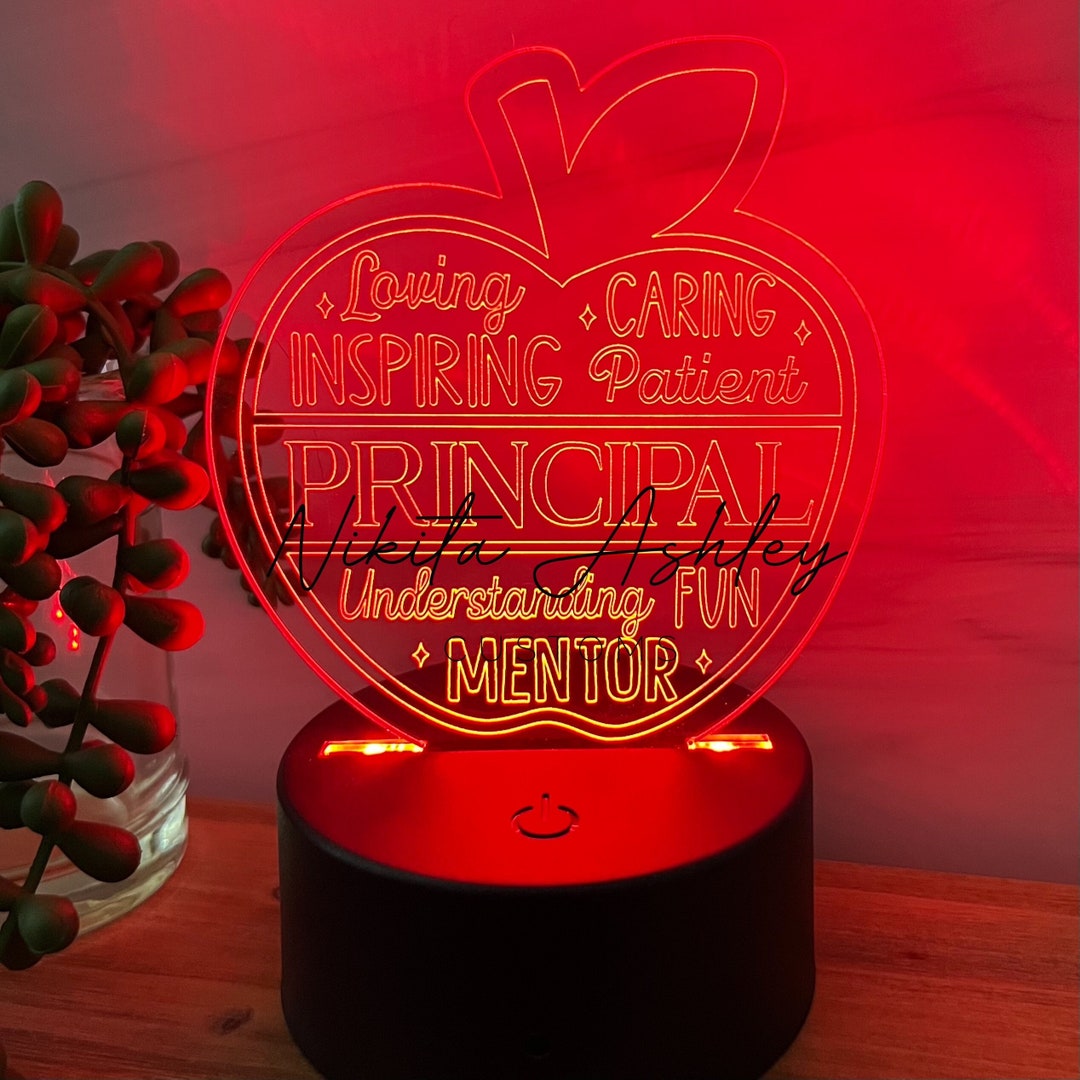 Principal Apple Desk Lamp, Teacher Gifts - Etsy
