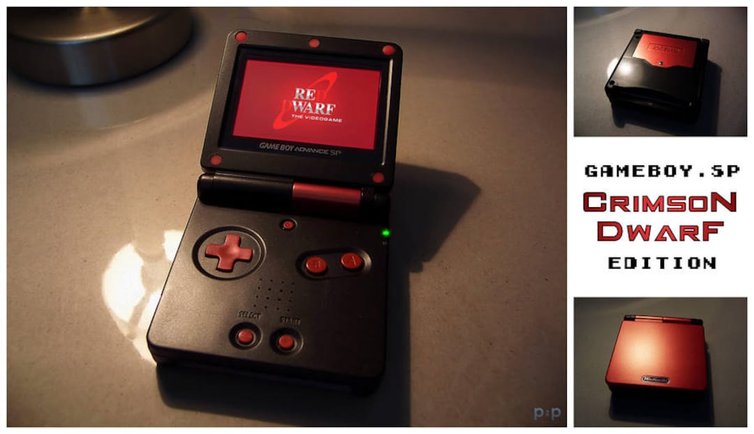 Nintendo Game Boy Advance GBA SP Red Black System AGS 101 Brighter Mint ...