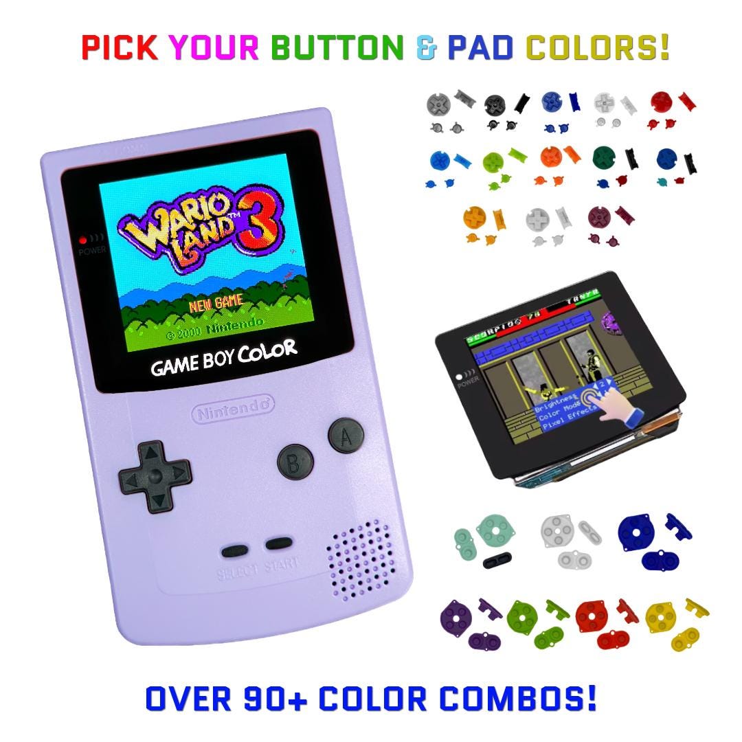 Nintendo Game Boy Color Light Purple System Gbc AMOLED OLED Q5 Xl ...