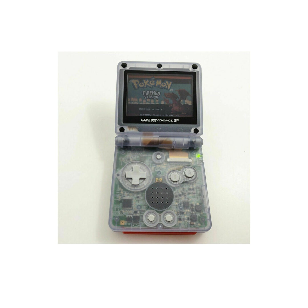 Nintendo Game Boy Advance GBA SP Transparent Clear Glacier System AGS ...
