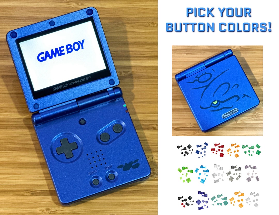 Nintendo Game Boy Advance GBA SP System 101 IPS Lcd Pokemon Kyogre ...