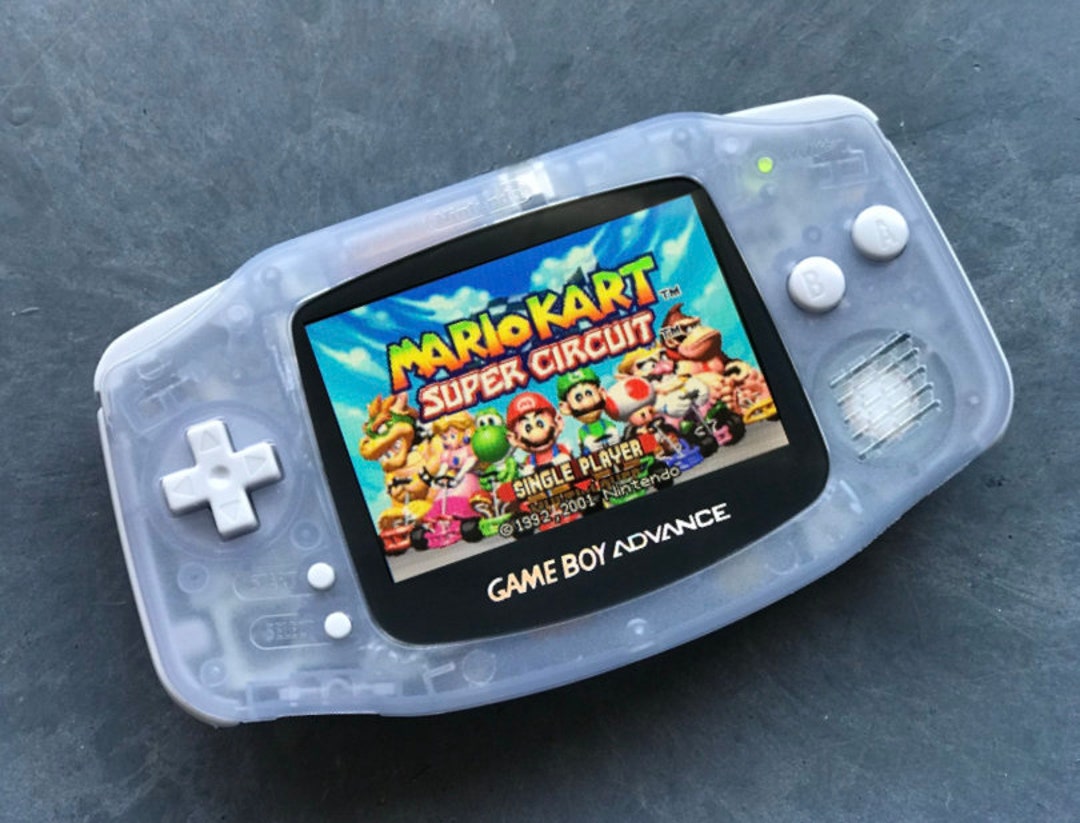 Nintendo Game Boy Advance GBA Glacier System IPS Brighter Backlit Mod ...