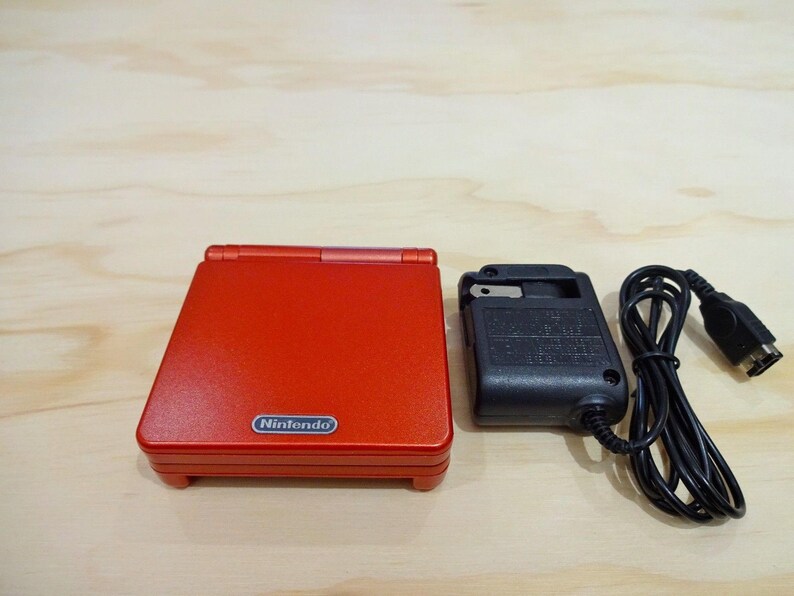 Nintendo Game Boy Advance GBA SP Flame Red System AGS 101 Brighter Mint ...