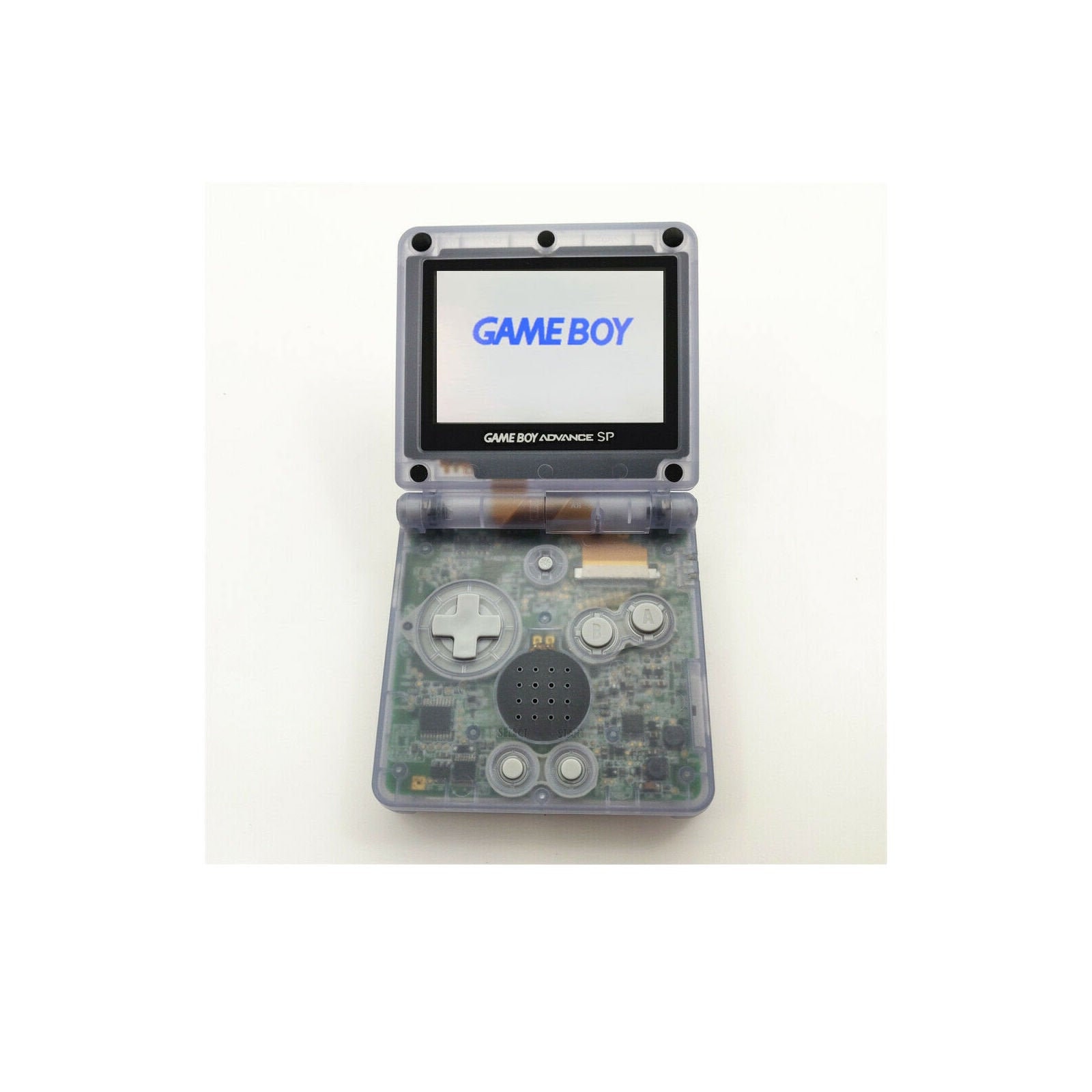 Nintendo Game Boy Advance GBA SP Transparent Clear Glacier System AGS ...