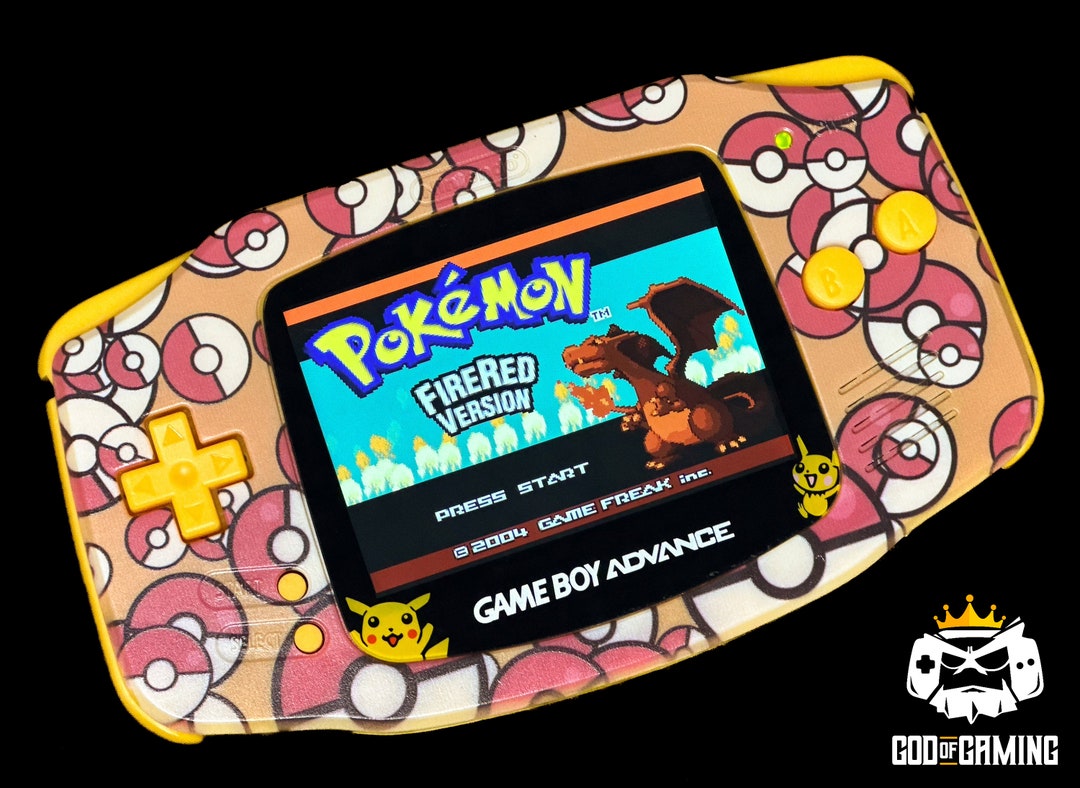 Nintendo Game Boy Advance GBA Pokemon Pokeball System IPS Brighter ...