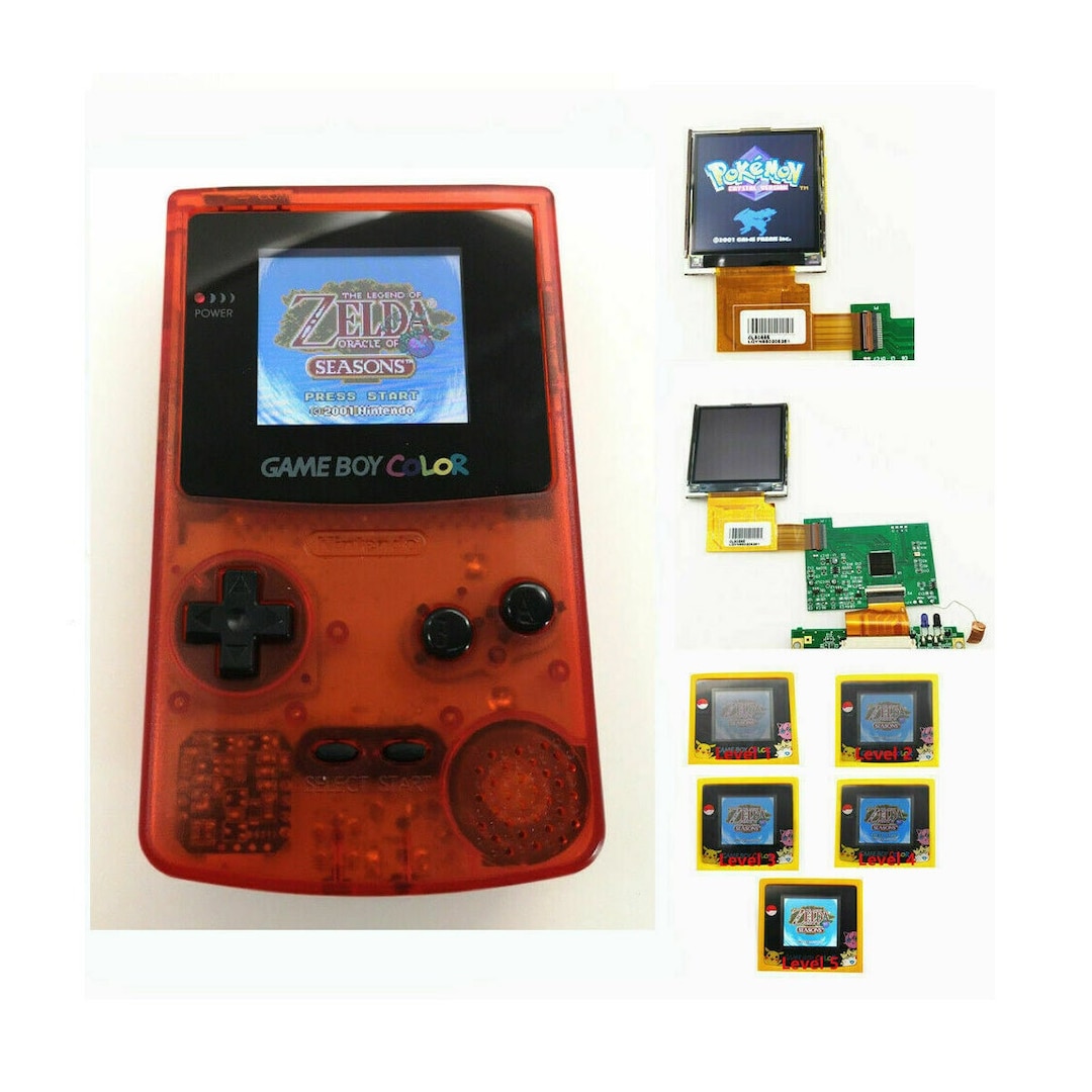 Nintendo Game Boy Color GBC System Backlight Backlit Brighter Mod Clear ...