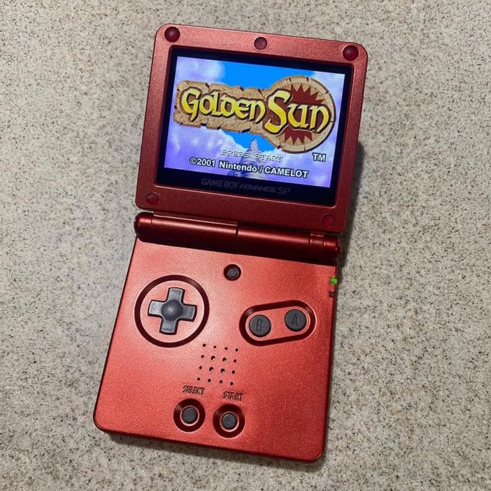 Nintendo Game Boy Advance GBA SP Flame Red System AGS 101 Brighter Mint ...
