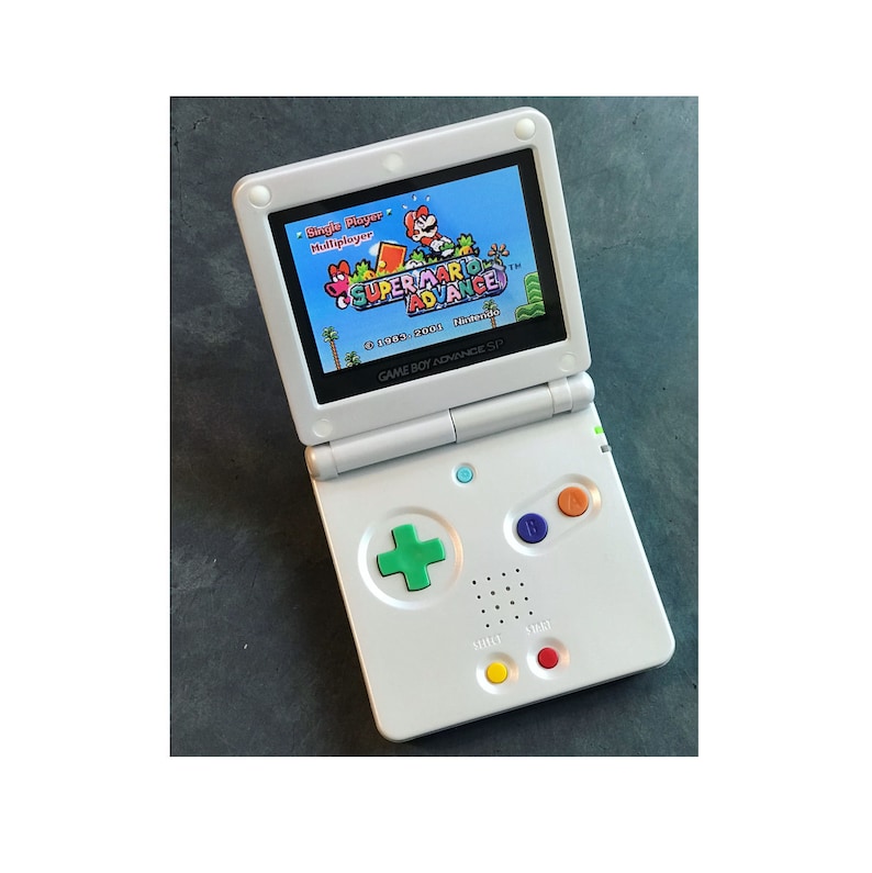 Nintendo Game Boy Advance GBA SP White System AGS 101 Brighter Mint New ...