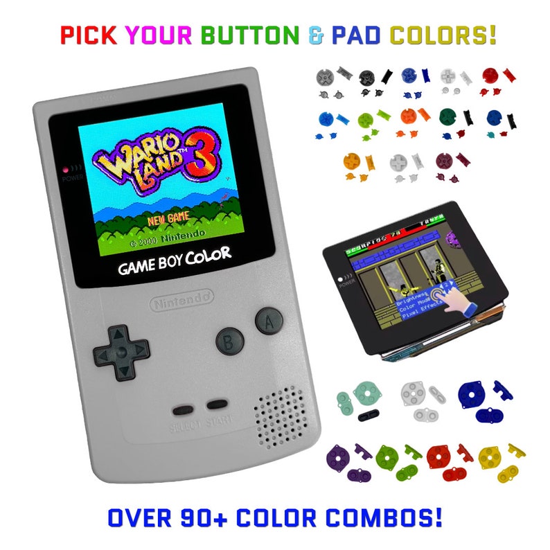Nintendo Game Boy Color Snes Gray System Gbc AMOLED OLED Q5 Xl ...