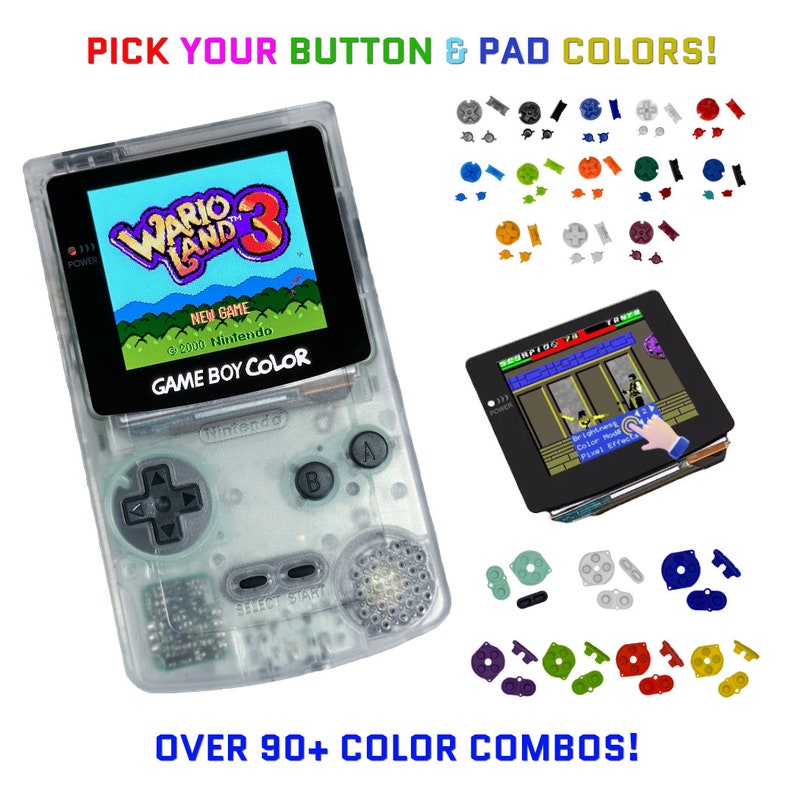 Nintendo Game Boy Color Clear System Gbc AMOLED OLED Q5 Xl Touchscreen ...