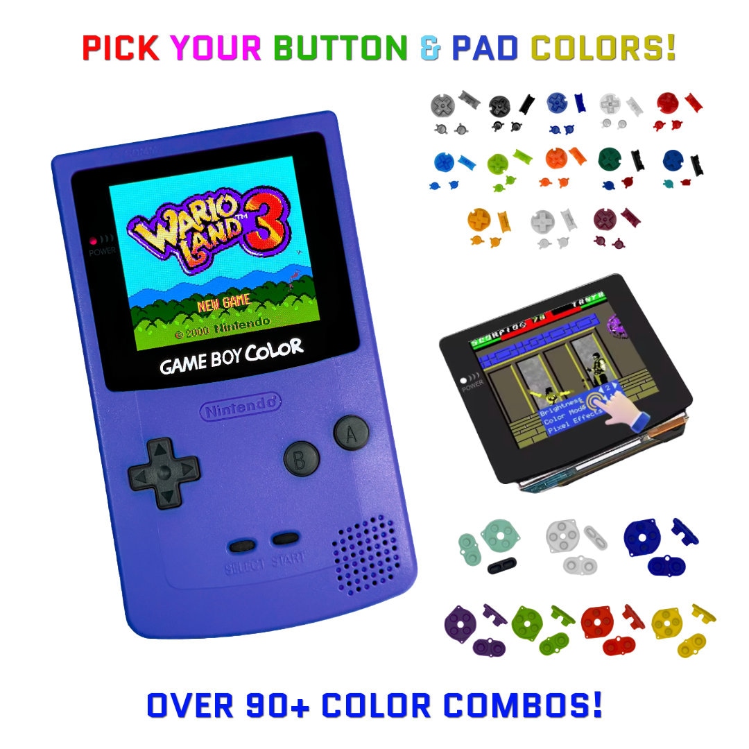 Nintendo Game Boy Color Grape Purple System Gbc AMOLED OLED Q5 Xl ...