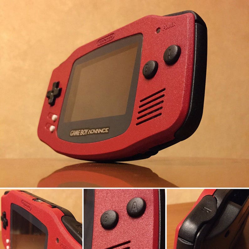 Nintendo Game Boy Advance GBA Custom Red System *new Screen* MINT NEW ...