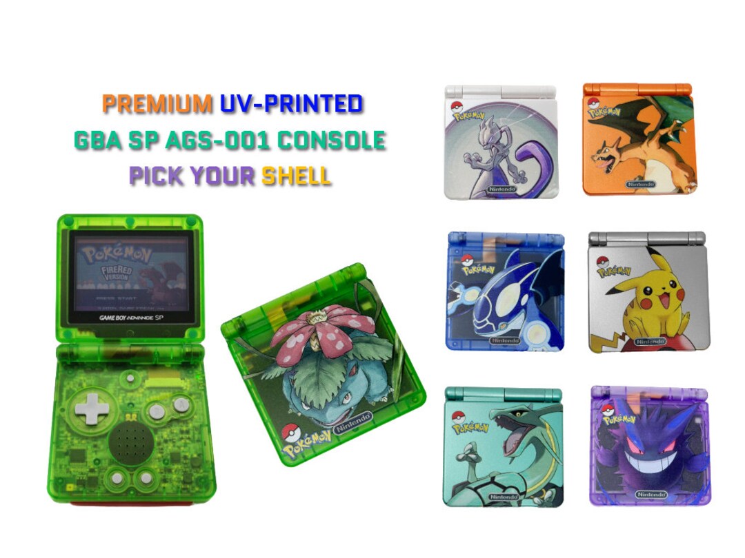 Nintendo Game Boy Advance Sp GBA SP Frontlit Ags 001 UV Printed Premium Mod 001 Frontlight ...