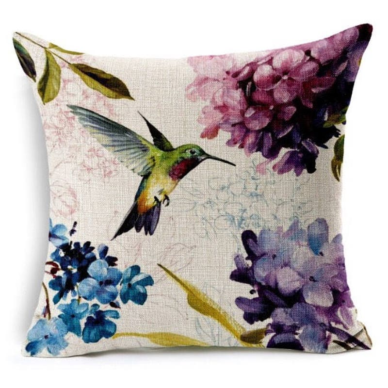 Hummingbird Pillow - Etsy