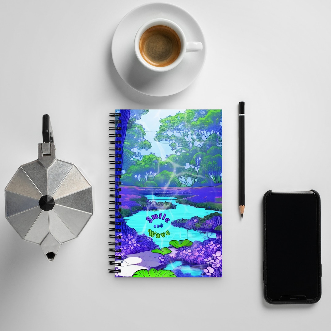 Smile and Wave Anime Style River Forest Scene. Spiral - Etsy