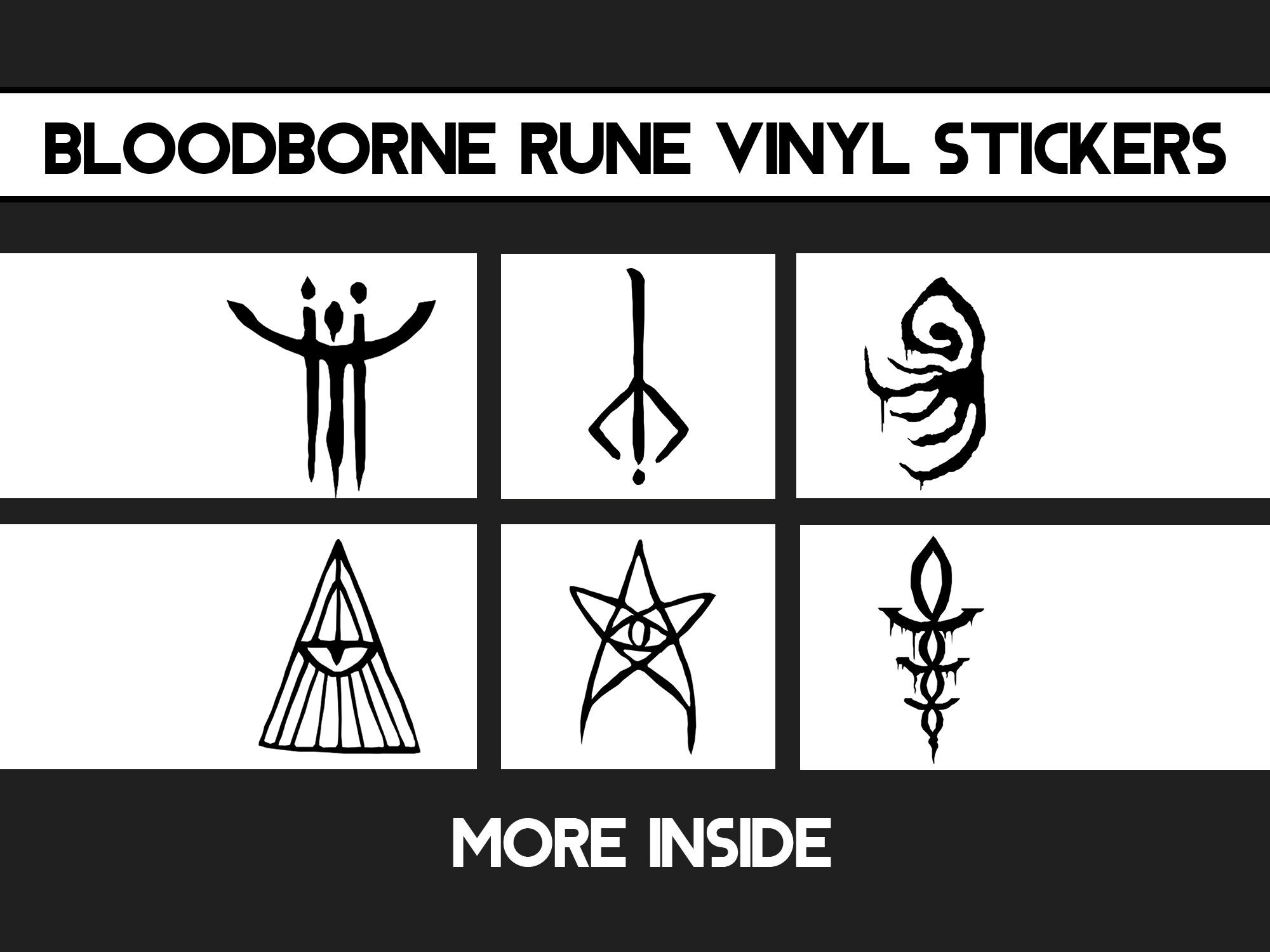 Bloodborne Caryll Rune Symbols Vinyl Sticker Decal cars - Etsy Canada