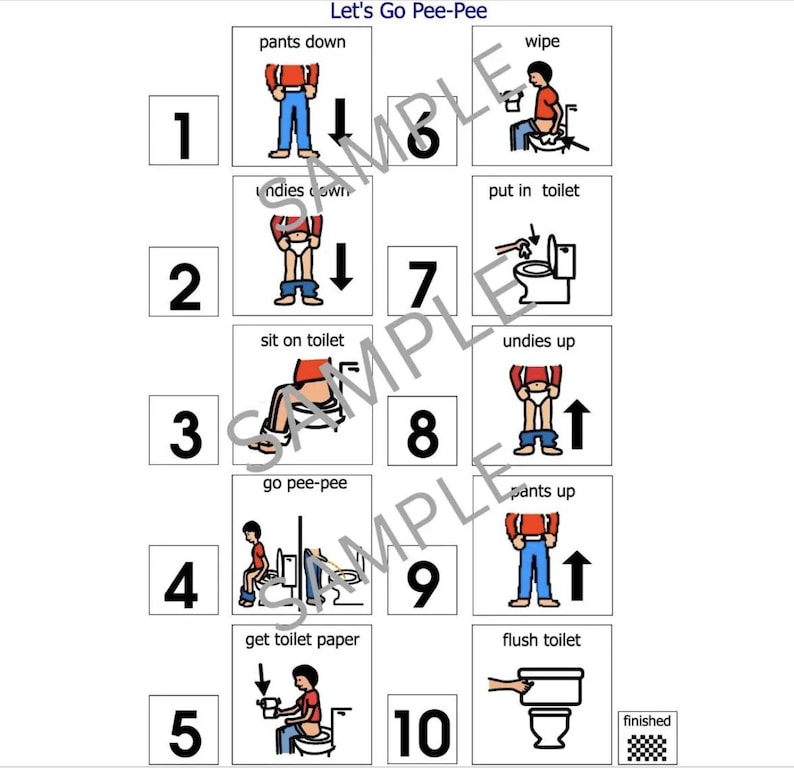 Potty Training Visual Aid Pdf Autism - Etsy