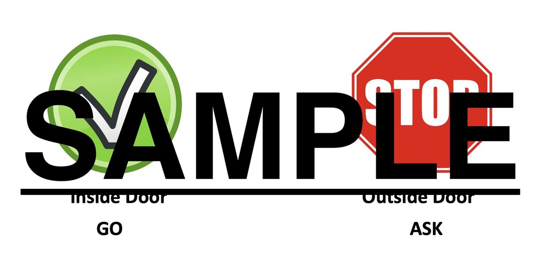 GO & STOP for DOOR Autism Printable - Etsy