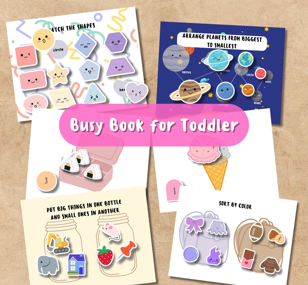 Toddler Busy Book Printable, Toddler Learning Binder, Preschool ...