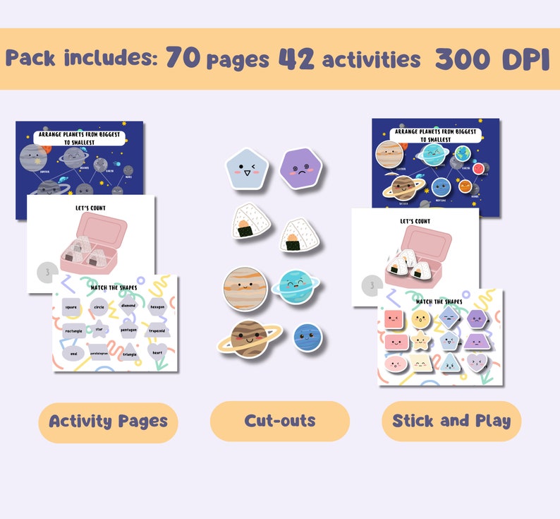 Toddler Busy Book Printable, Toddler Learning Binder, Preschool ...