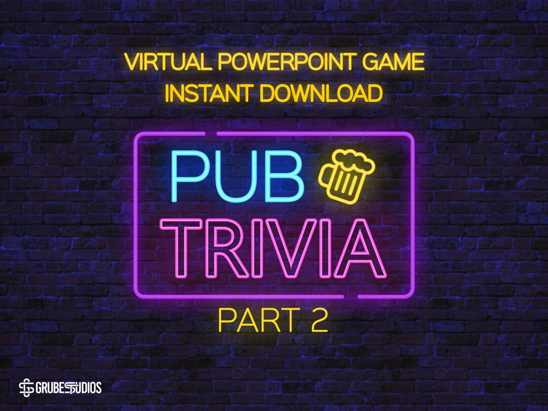 Virtual Pub Trivia 2 Game Powerpoint Screenshare Game Zoom Trivia Party ...