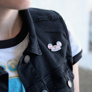 Trans Flag Mickey Hat Enamel Pin - Etsy